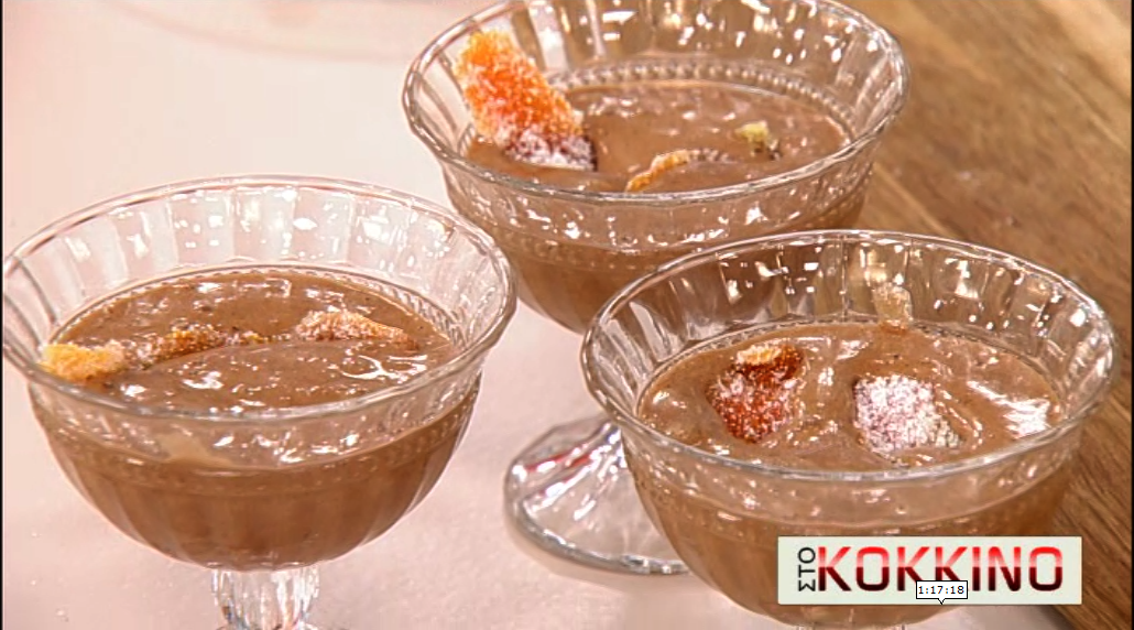«Σκέτη Γλύκα» Mousse πικρής σοκολάτας με ελαιόλαδο & ζαχαρωμένες ...